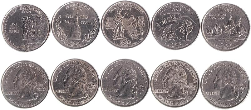 Amazon.com: 5 Coins from United States | American Coin Set Collection 1 ...