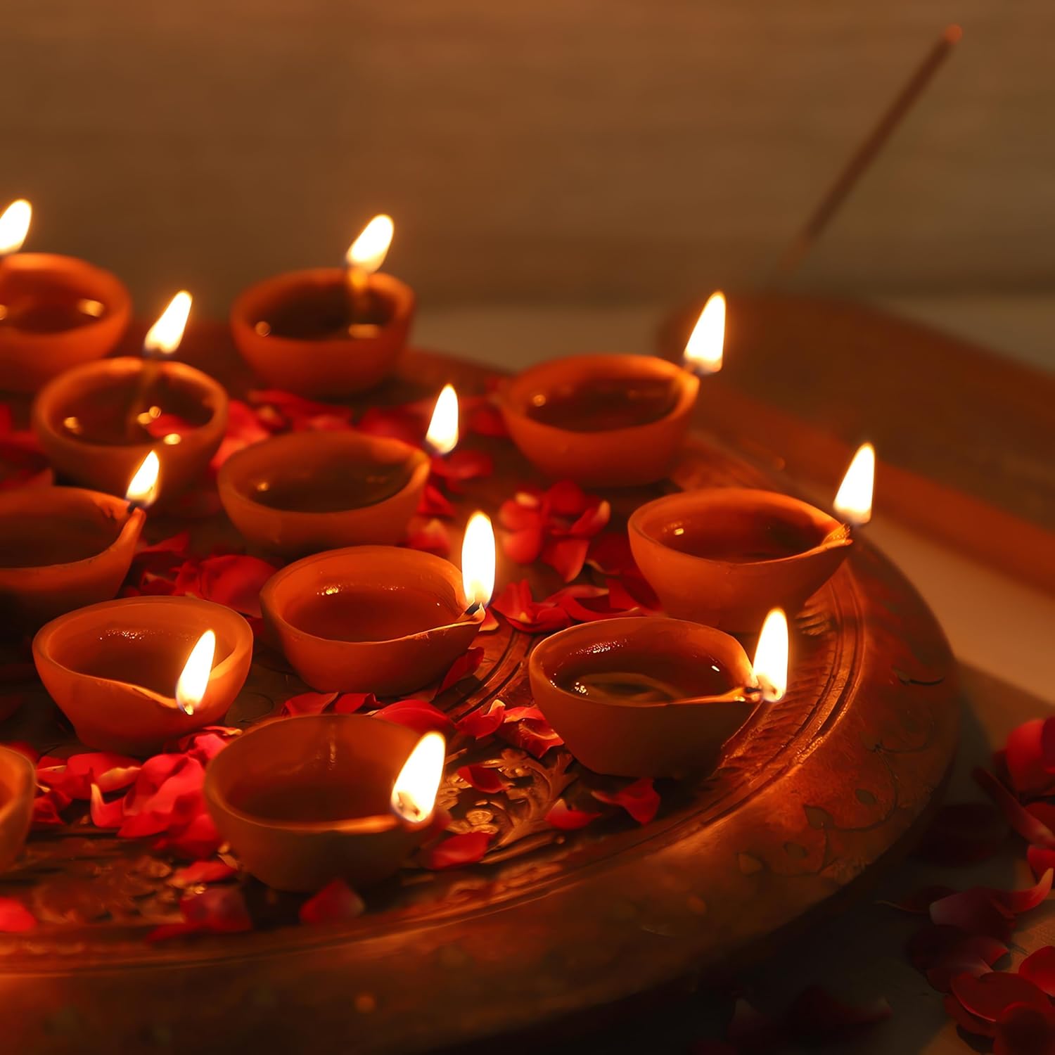 Amazon.com: Diyas for Puja Clay Diya Diwali Diyas - Diyas for Pooja ...