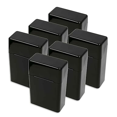 Amazon.com: Case Glossy Black Flip-Top Box for King's/Regular (6 Boxes ...