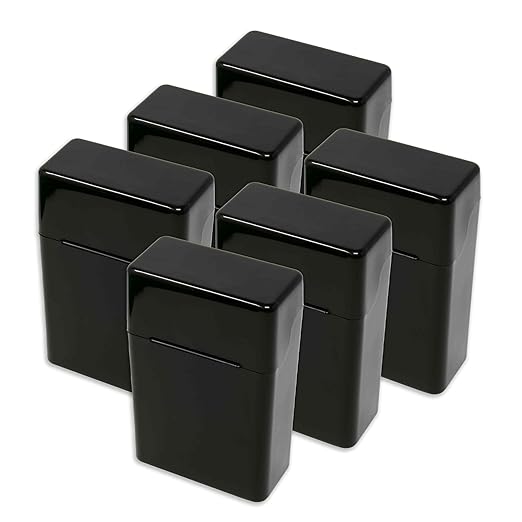 Amazon.com: Case Glossy Black Flip-Top Box for King's/Regular (6 Boxes ...