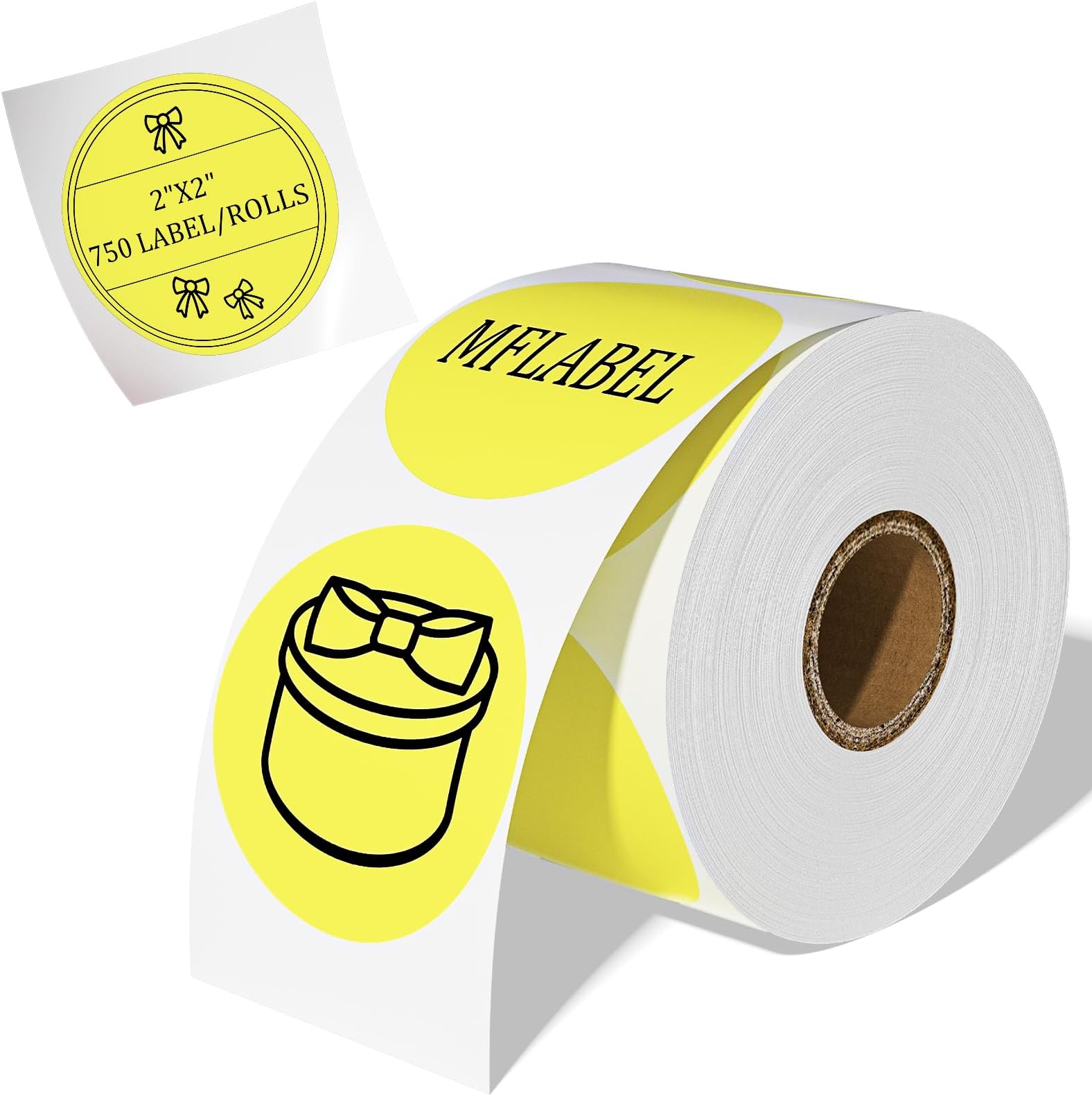 Amazon.com : FirstZi 2" Circle Yellow Color Coding Thermal Label ...