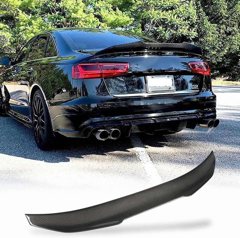 Amazon.com: Carbon Fiber Trunk Spoiler for Audi A6 C7 S6 2012-2018 ...