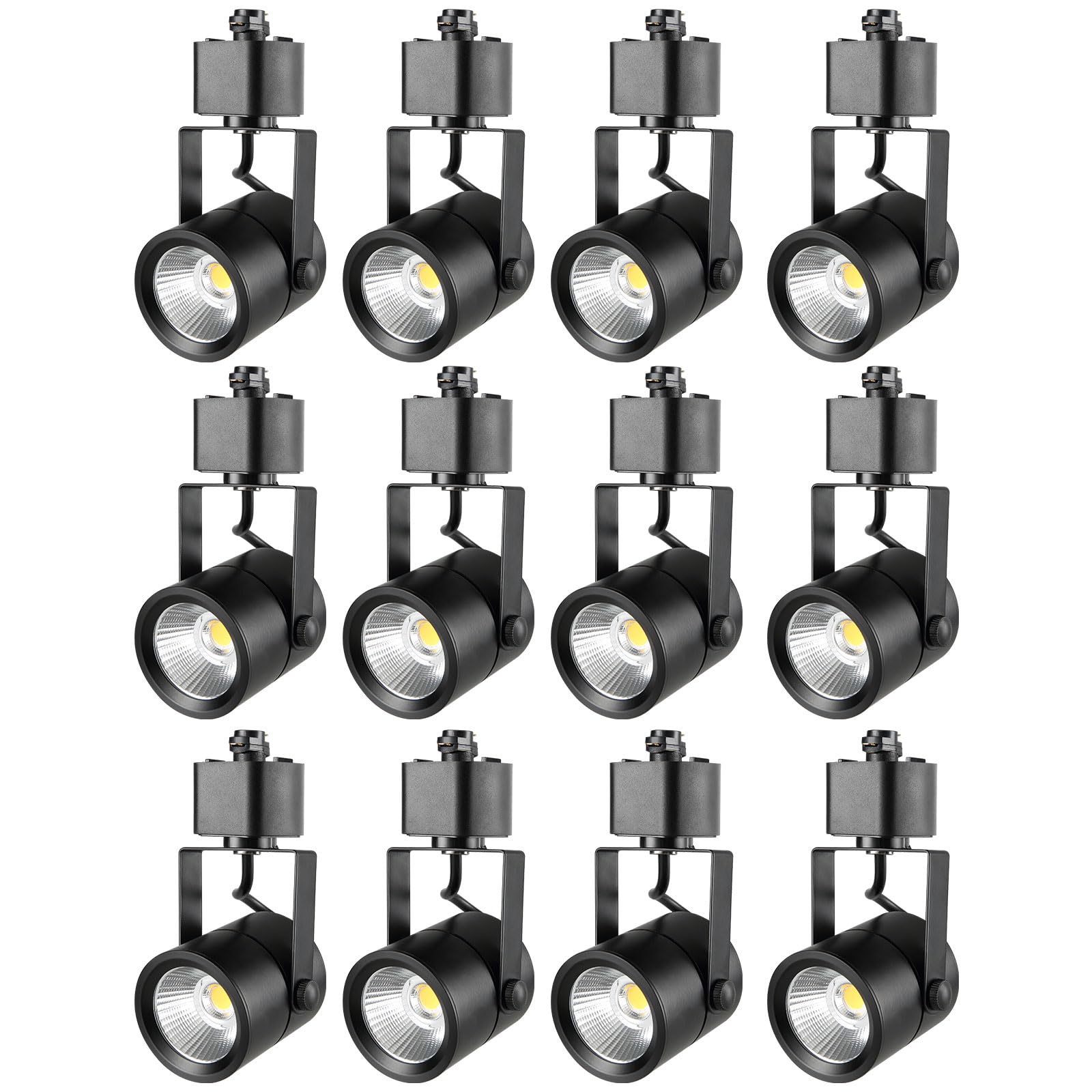 VEVOR LED Track Lighting Heads, 6.5W 3000K 470lm Warm White, Dimmable H ...