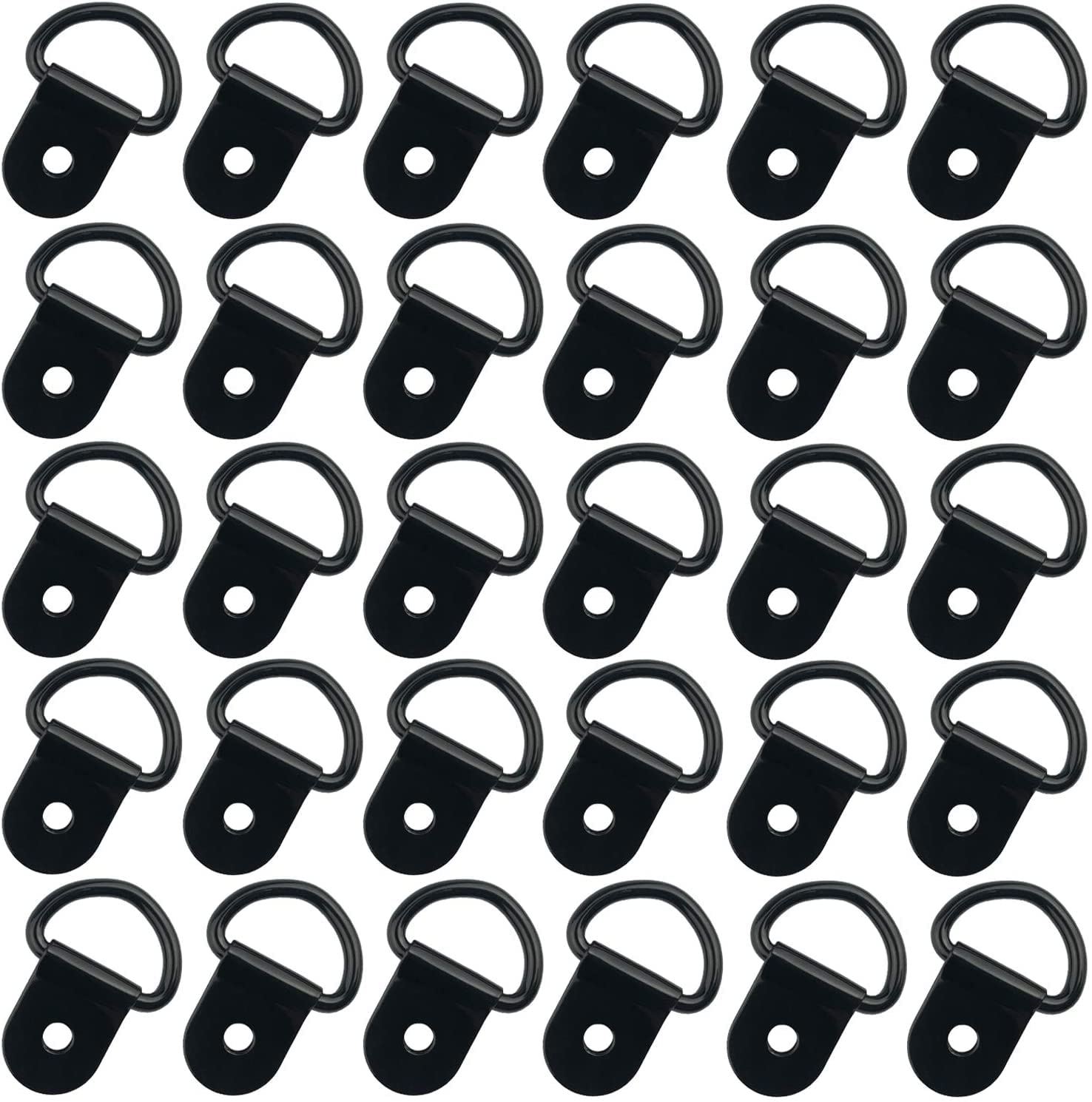 Snapklik.com : 30 Pcs D Rings Small Tie Downs Anchors, Heavy Duty Steel ...