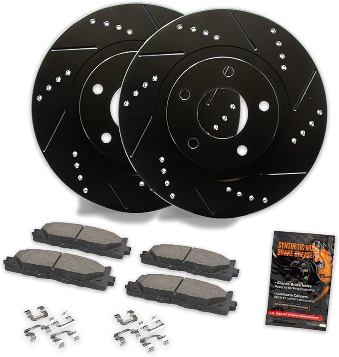 Max Advanced Brakes Elite XDS Rear Cross-Drill & Slots Rotors with ...