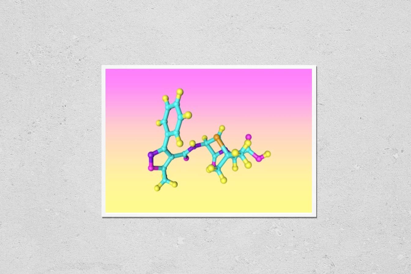 Kwikmedia Poster Reproduction Of Molecular Structure Of Oxacillin A ...