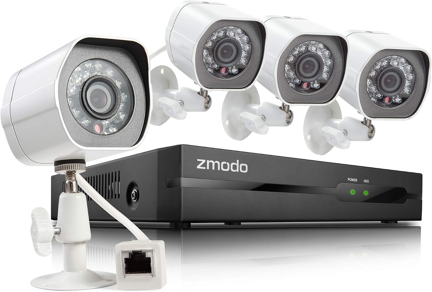 Amazon.com : Zmodo sPoE Surveillance Camera System, 4 Channel HD NVR ...