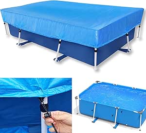 Amazon.com : 7 x 4 Rectangular Pool Cover 7ft Draw Strings 87x59 in ...