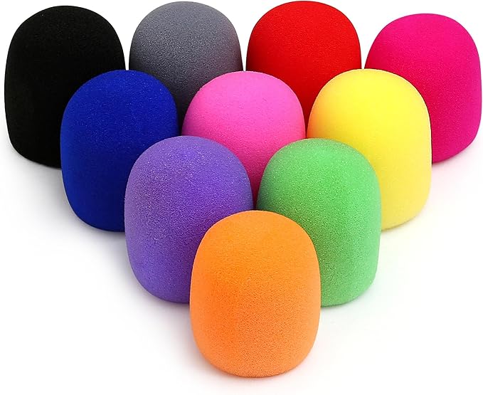 Amazon.com: 10Pcs Microphone Foam Covers Thick Handheld Stage ...