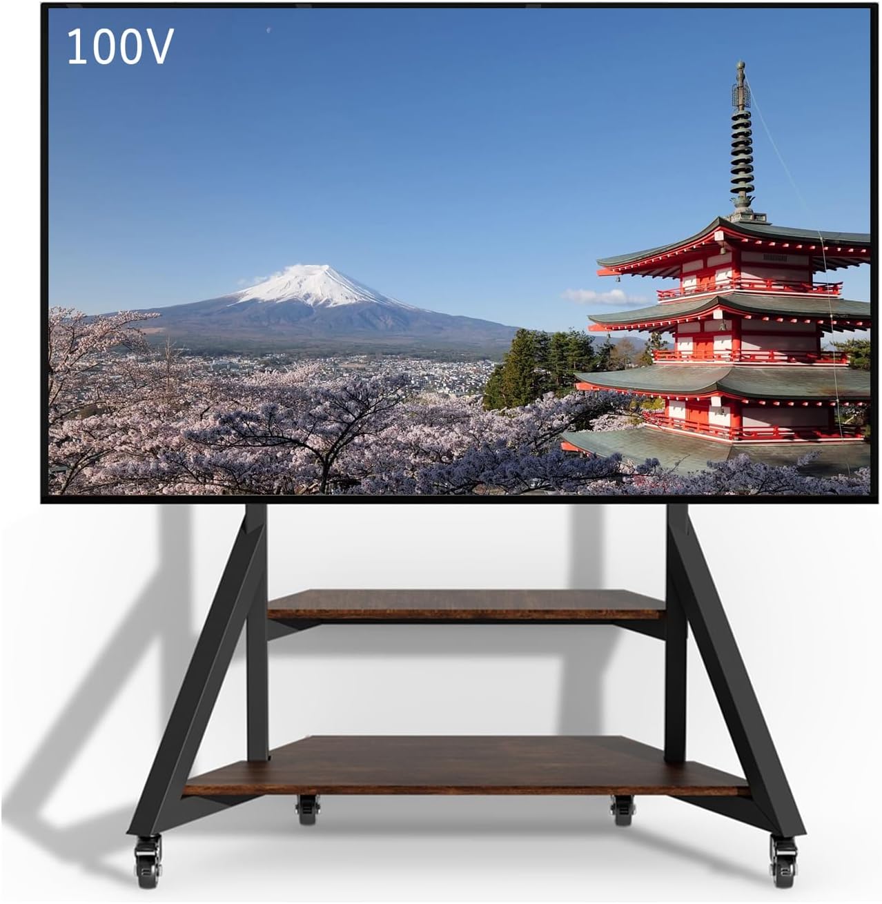 Amazon.co.jp: UNHO テレビスタンド キャスター付き 65~100インチ対応 壁寄せテレビスタンド 高さ調整可能 ハイタイプ テレビ台 昇降式 tv台 耐荷重100kg tv ...