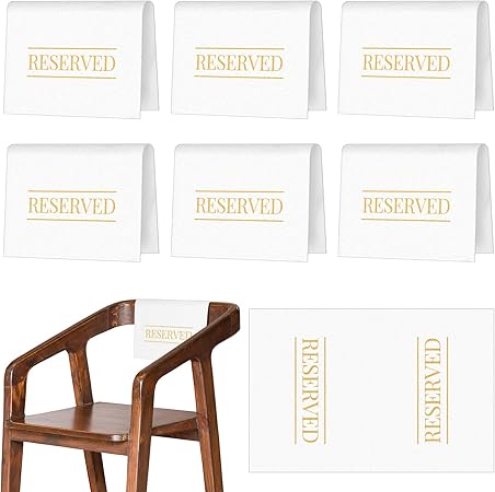 Amazon.com: Buryeah Reserved Chair Signs Church Pew Reserved Sign ...