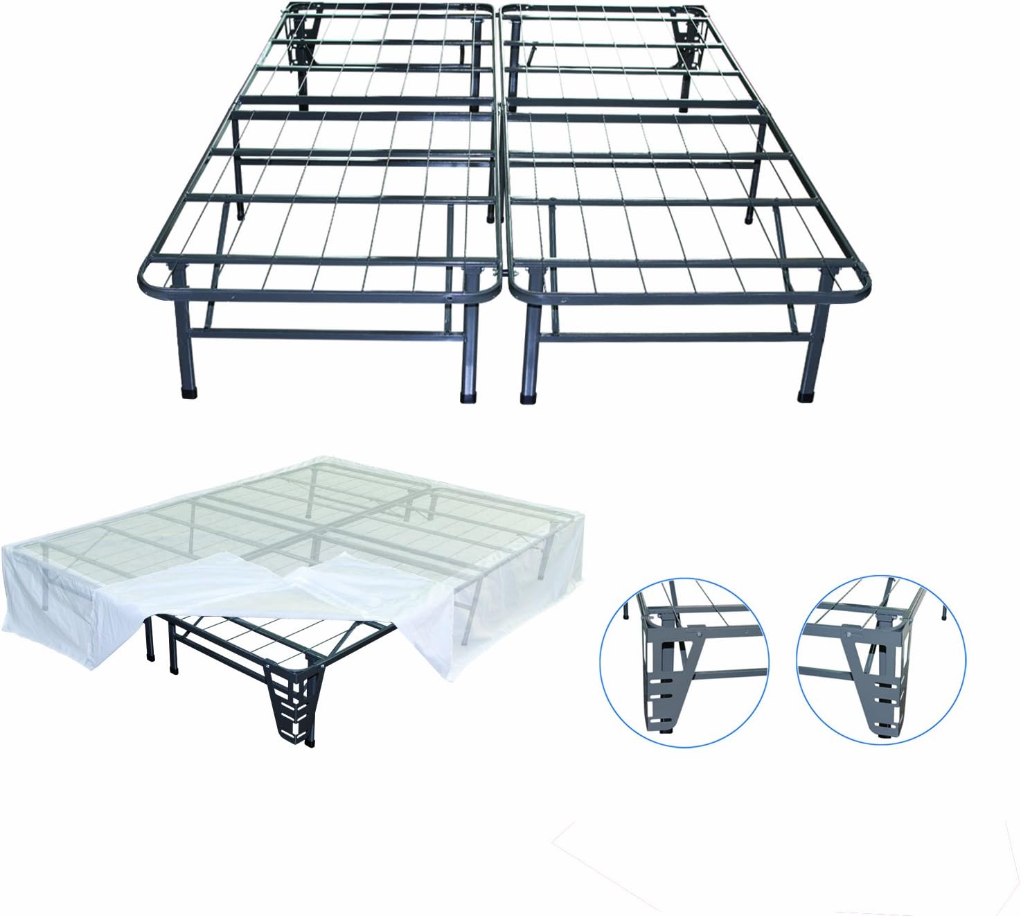 Amazon.com: Night Therapy Platform Metal Bed Frame/Foundation Set ...
