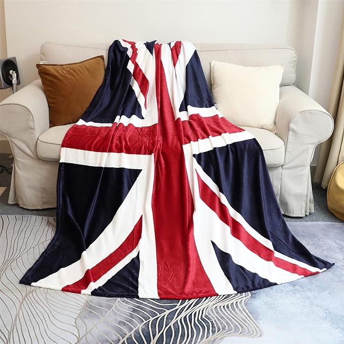 Sviuse British Flag Blanket, Super Soft Union Jack Throw Blanket Twin ...