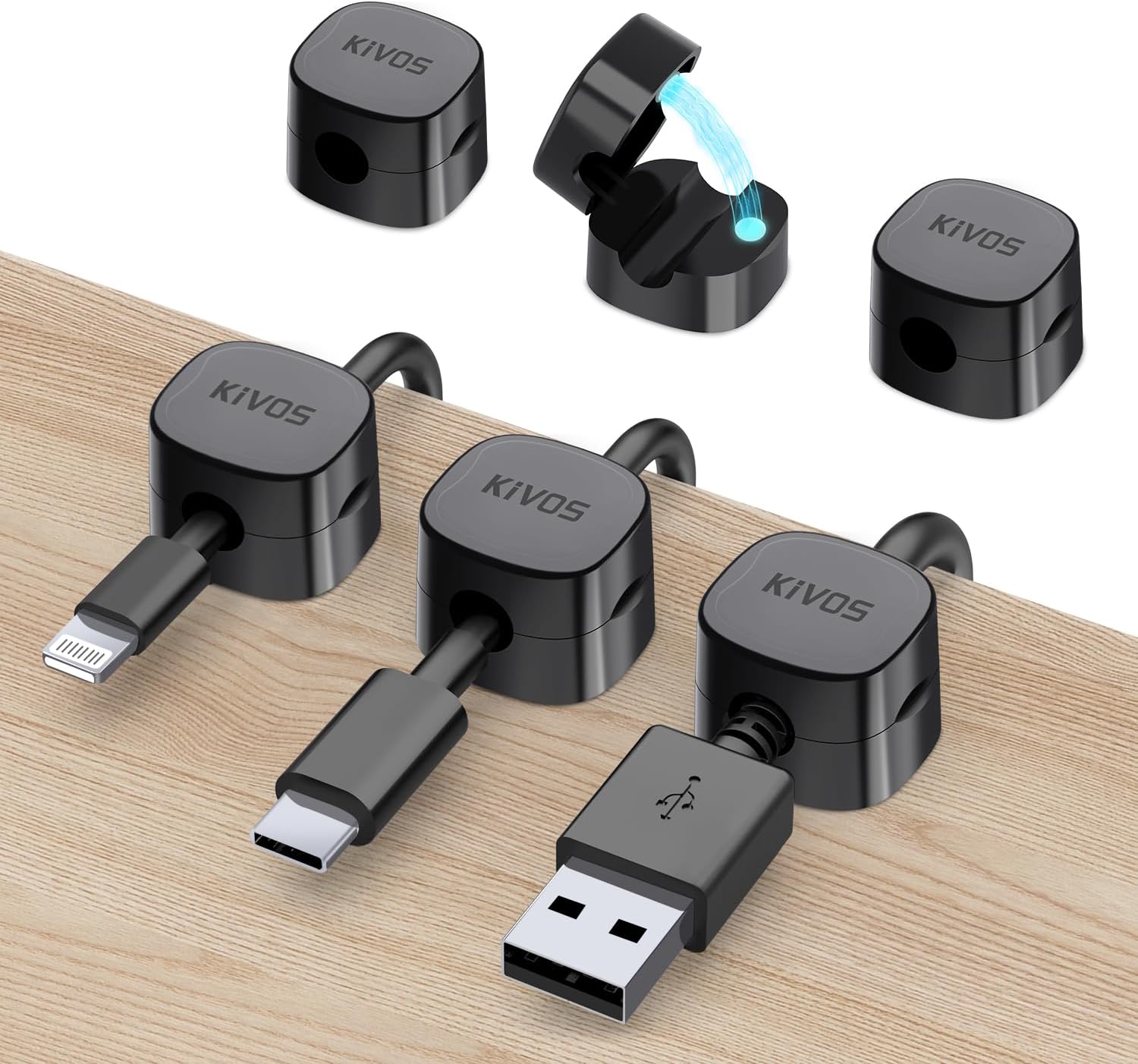 Amazon.com: Magnetic Cable Holder Desktop Multipurpose Cord Keeper ...