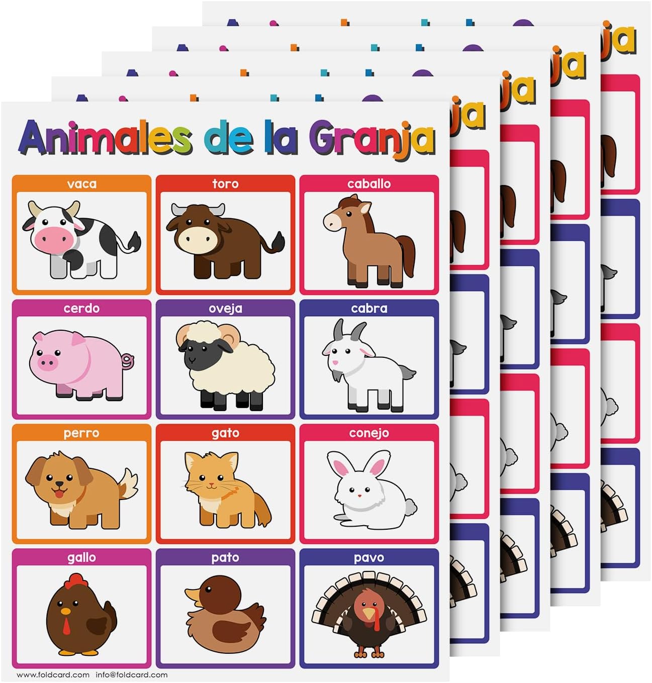 Animales de la Granja – Carteles educativos en español para niños ...