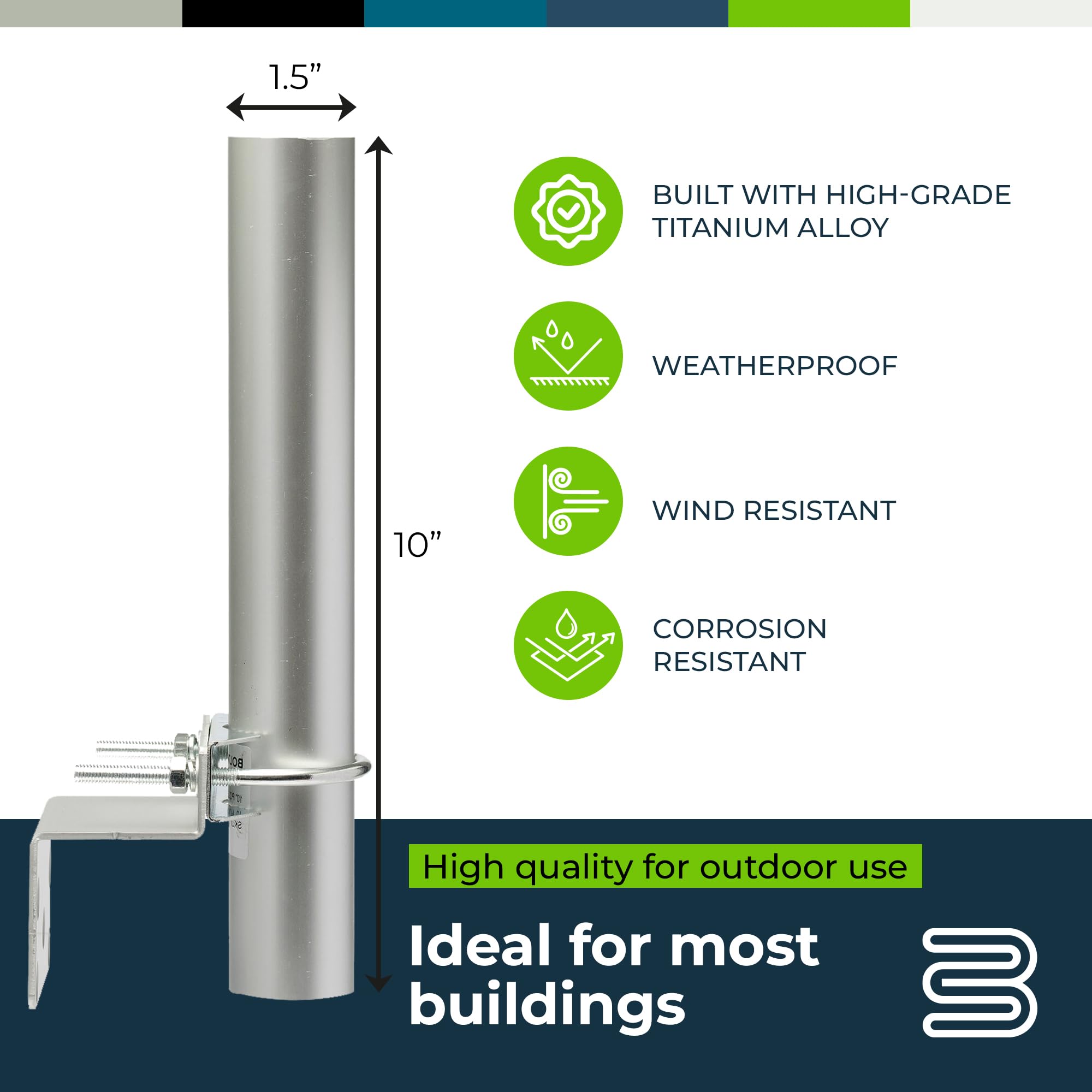 Snapklik.com : Bolton Technical 10” Inch Pole Mount Accessory For ...