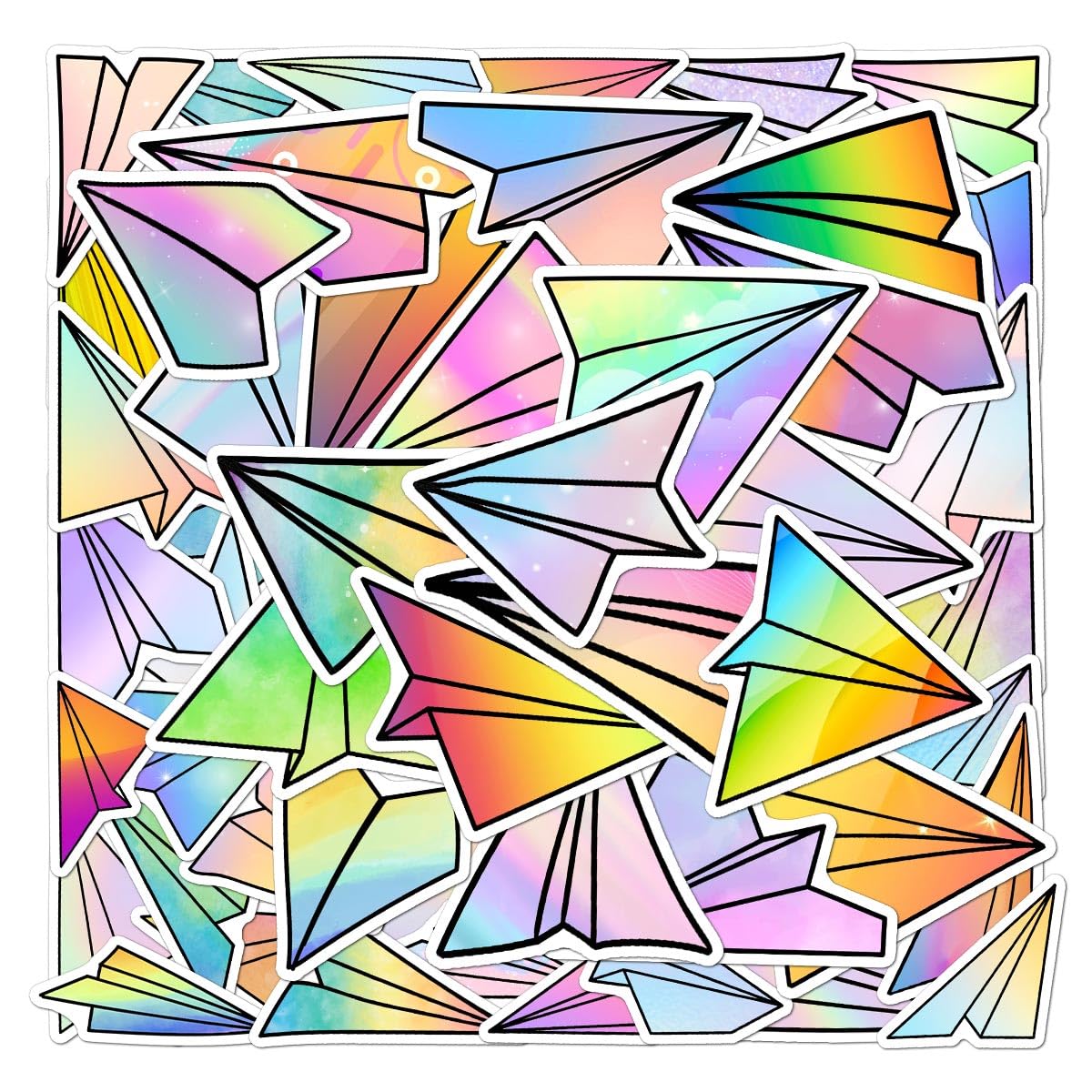 Amazon.com: Pack 50 Pcs Paper Airplane Stickers for Water Bottles ...