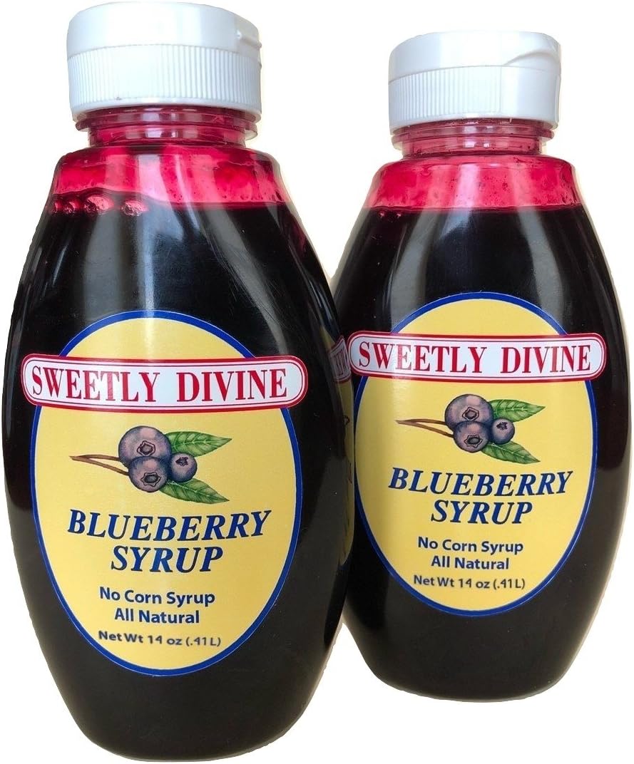 Amazon.com : Sweetly Divine Natural Fruit Flavored Blueberry Syrup for ...