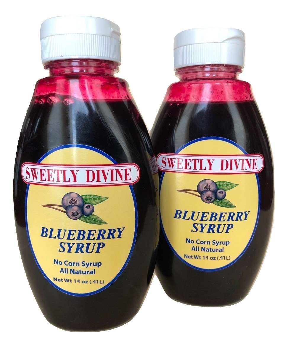 Amazon.com : Sweetly Divine Natural Fruit Flavored Blueberry Syrup for ...