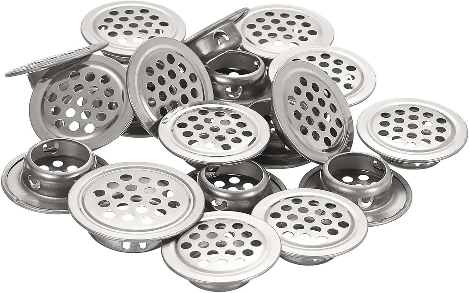 uxcell 50Pcs Circular Air Vents,19mm Stainless Steel Mesh Hole Round ...