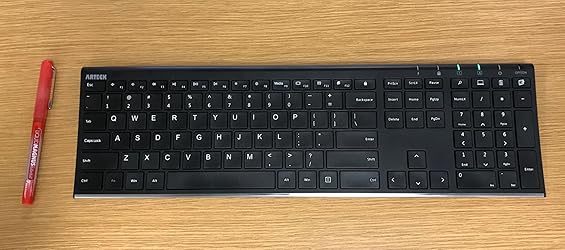 Amazon.com: Arteck 2.4G Wireless Keyboard Stainless Steel Ultra Slim ...