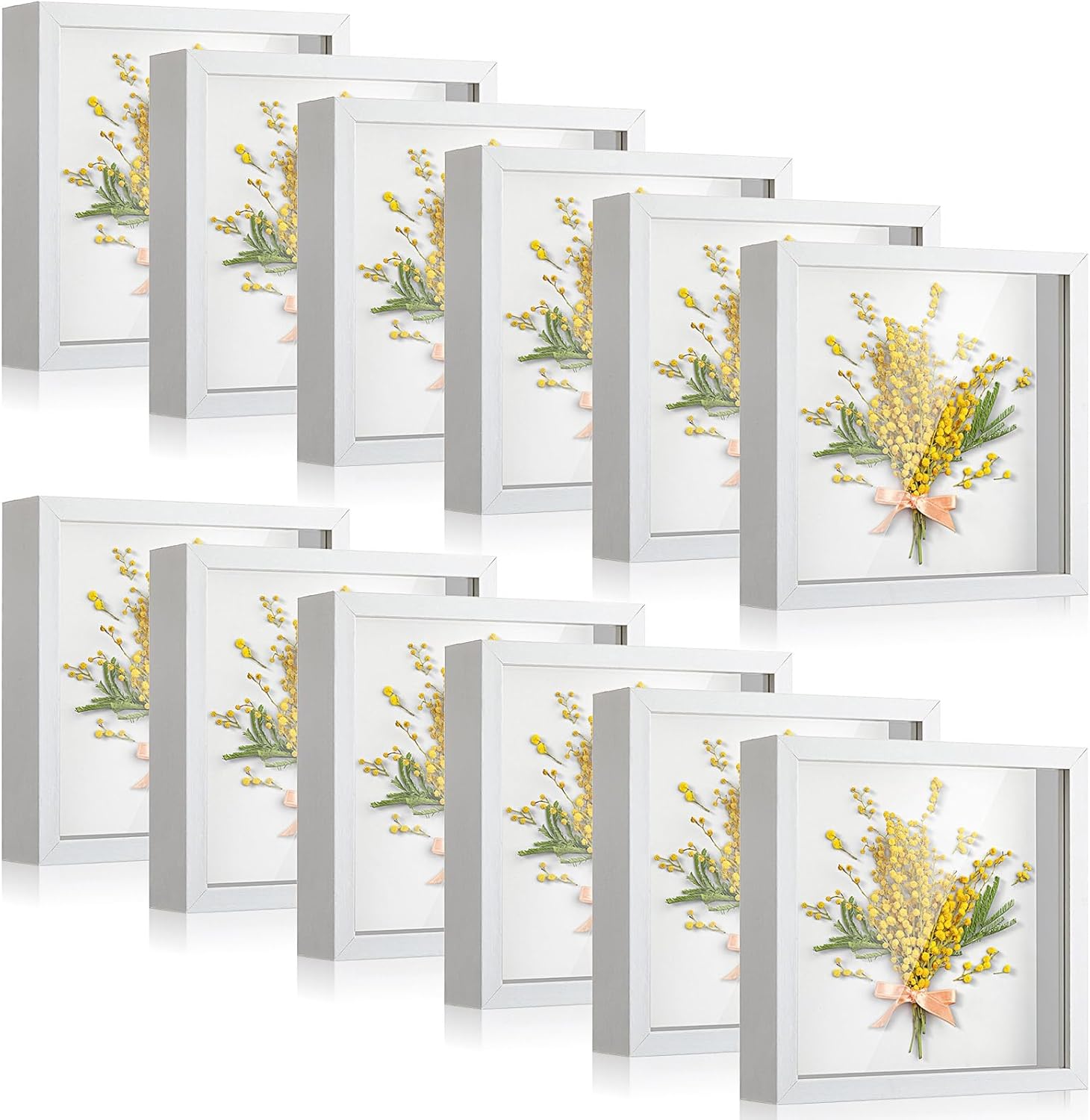 Amazon.com - Tuanse 12 Pcs Shadow Box Bulk Display Case Plastic Shadow ...