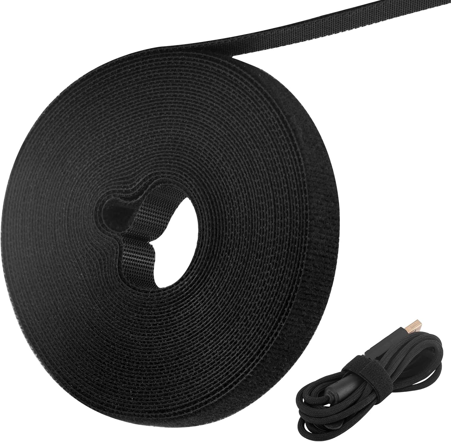Velcro Ties 1/2in X 66ft Hook And Loop Roll,Double-Sided Strips,Self ...