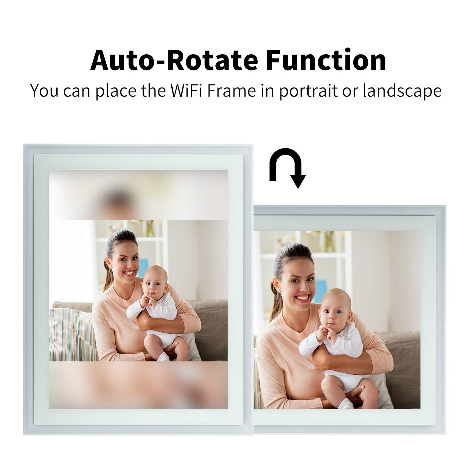 Snapklik.com : AEEZO WiFi Digital Picture Frame 10 Inch IPS Touch ...
