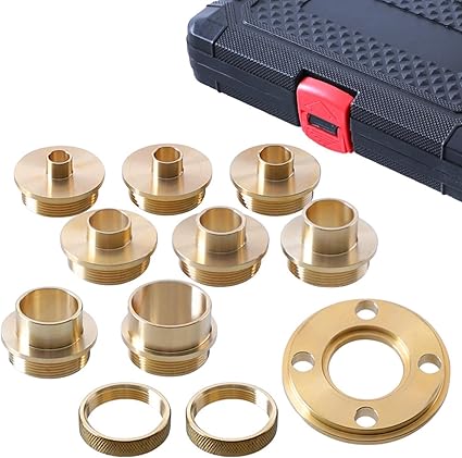 Amazon.com: 11Pcs/Set Router Bushing Guide Set, Brass Template Router ...