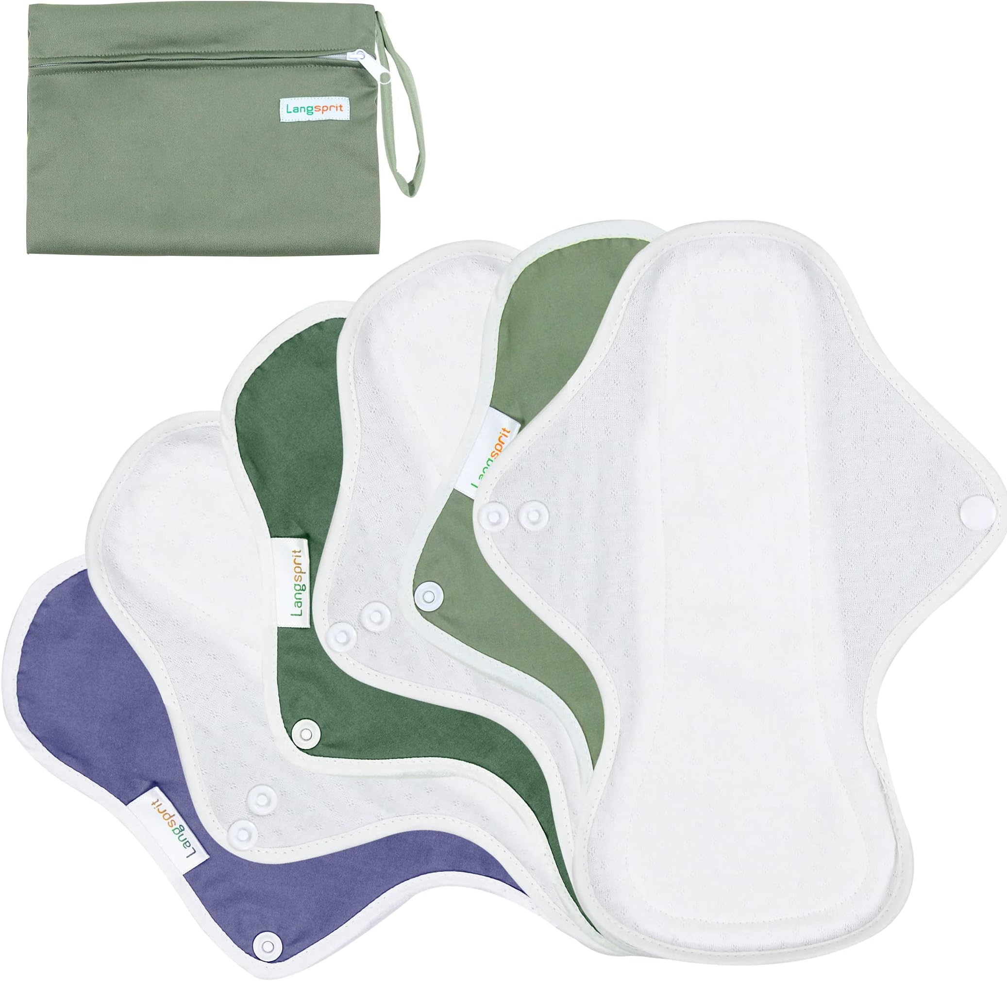 Amazon.com: ZCOINS 11 Pieces Mix Size Reusable Menstrual Napkins Pads ...