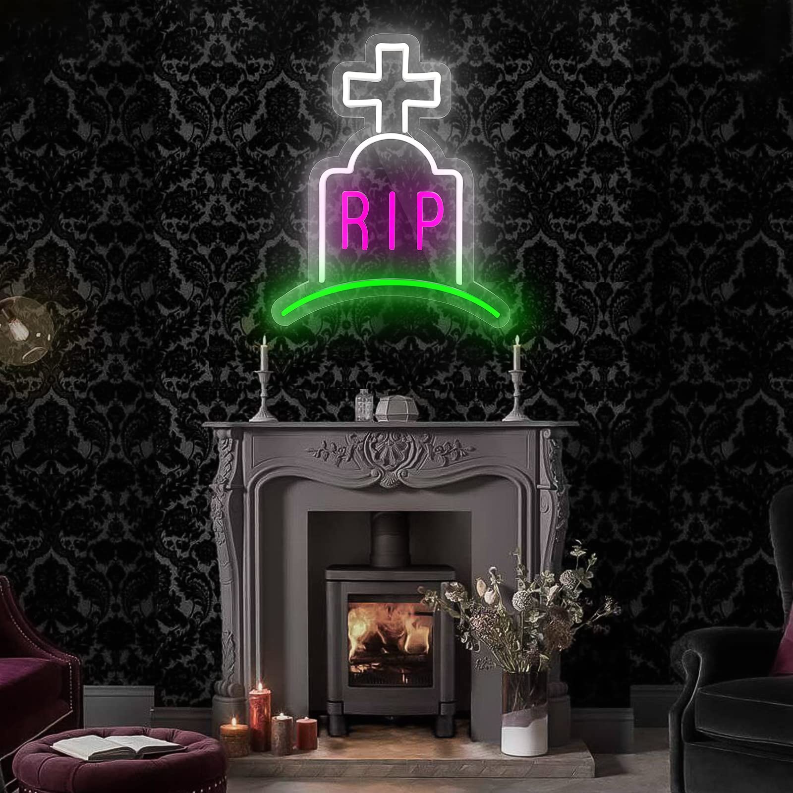 Tombstones Neon Signs For Gothic Wall Decor Tombstones For Graves ...