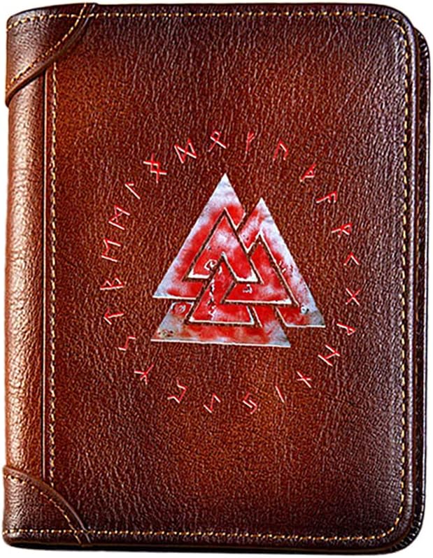 Amazon.com: Viking Triangle Symbol Valknut - Valhalla Genuine Leather ...