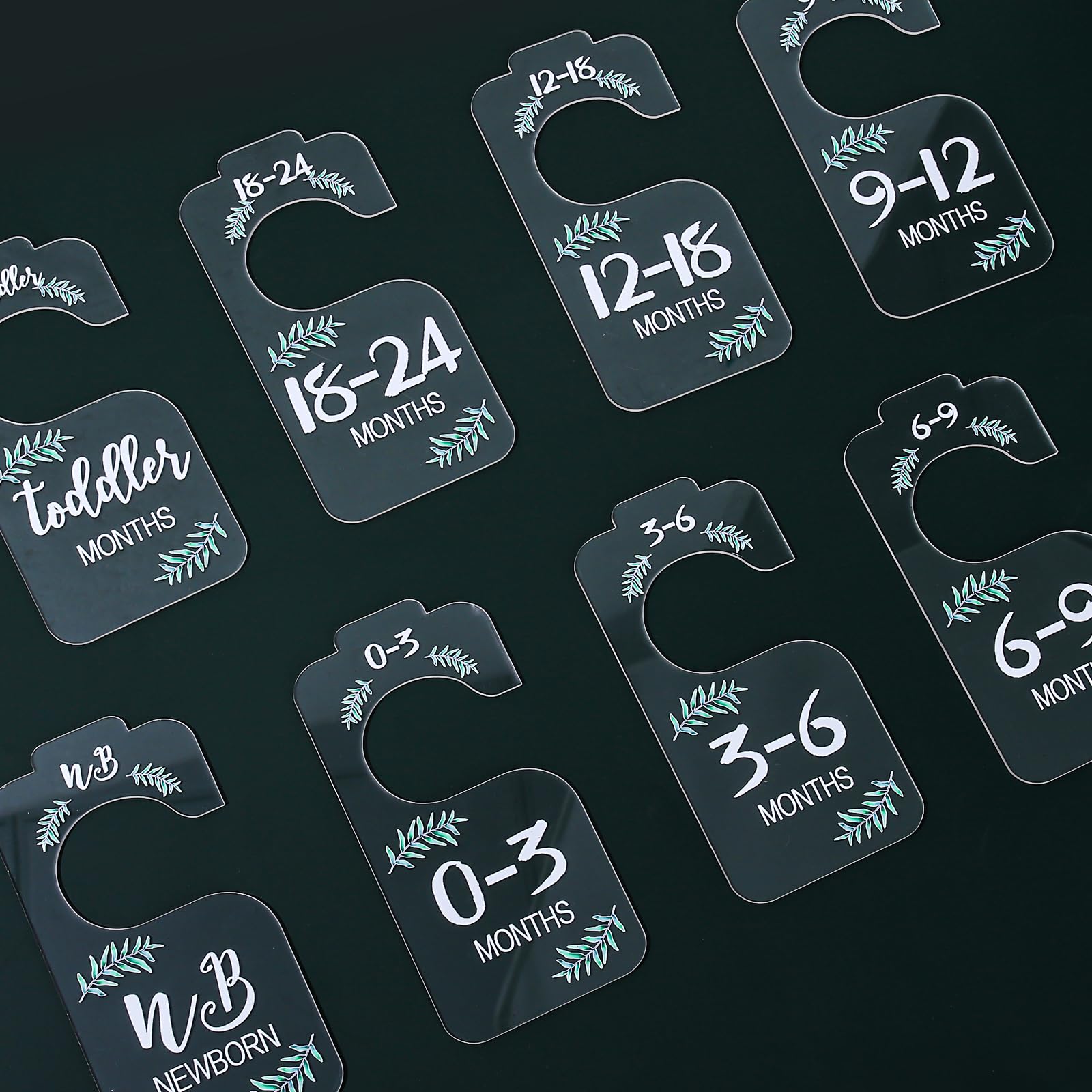 Amazon.com: Whaline 8Pcs Baby Closet Dividers Eucalyptus Leaves Clear ...