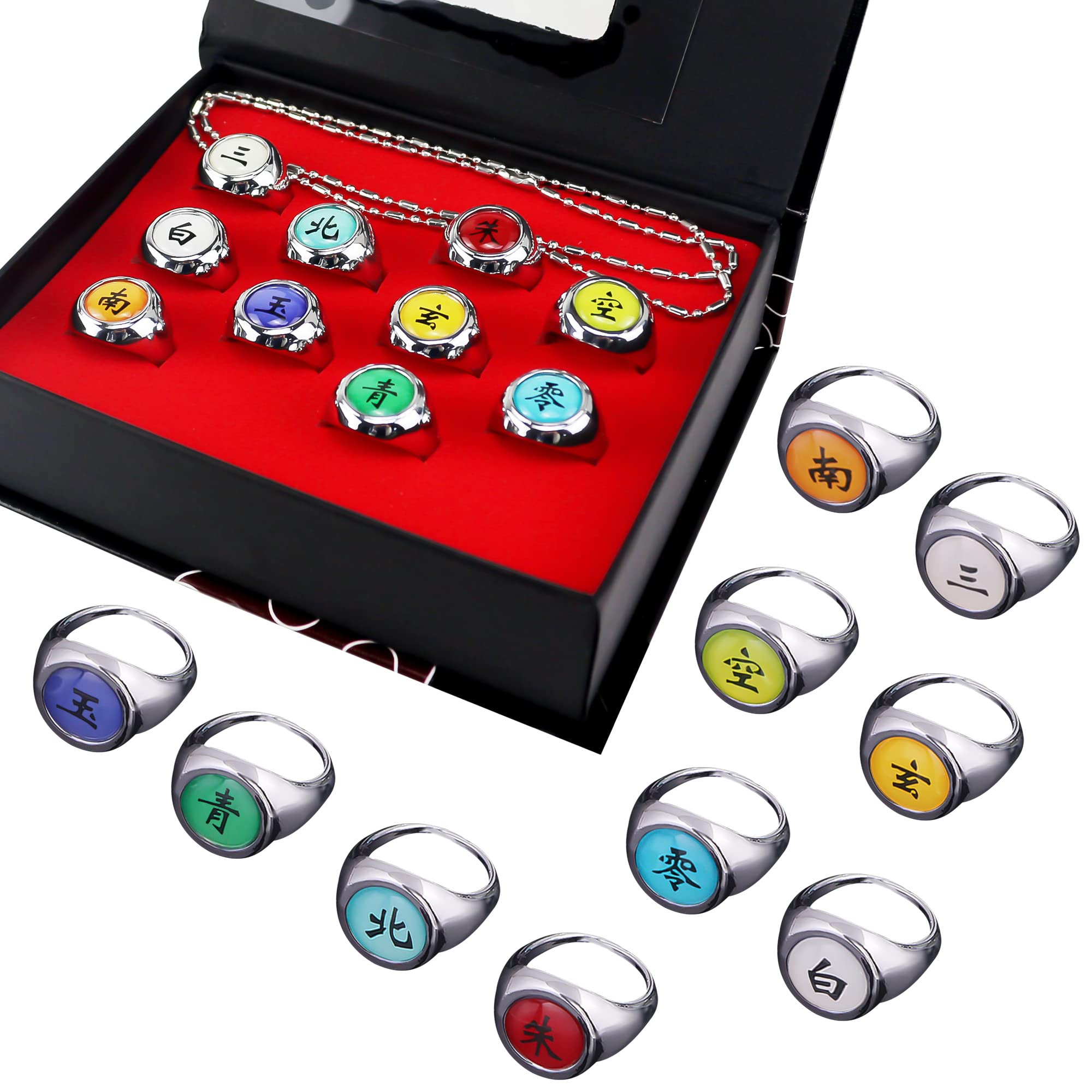 Daohexi 10 X Rings Anime Finger Ring Cosplay Accessories Akatsuki ...