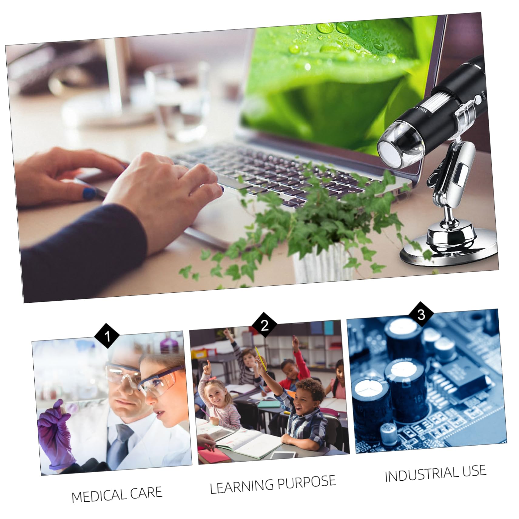 Snapklik.com : Handheld Digital Microscope USB Magnifier Brightness ...