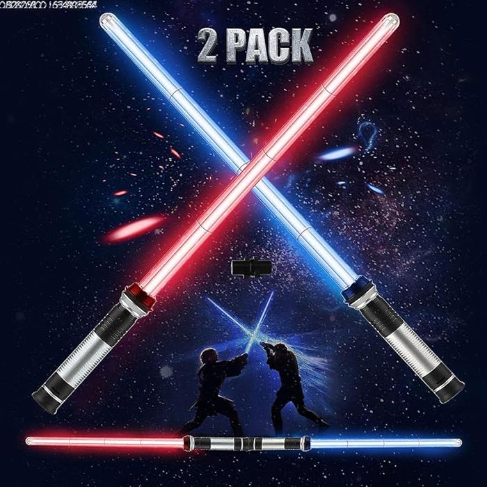 Buy Fangteke 2-in-1 Light Up Saber (3 Color Changing) LED Dual Laser ...