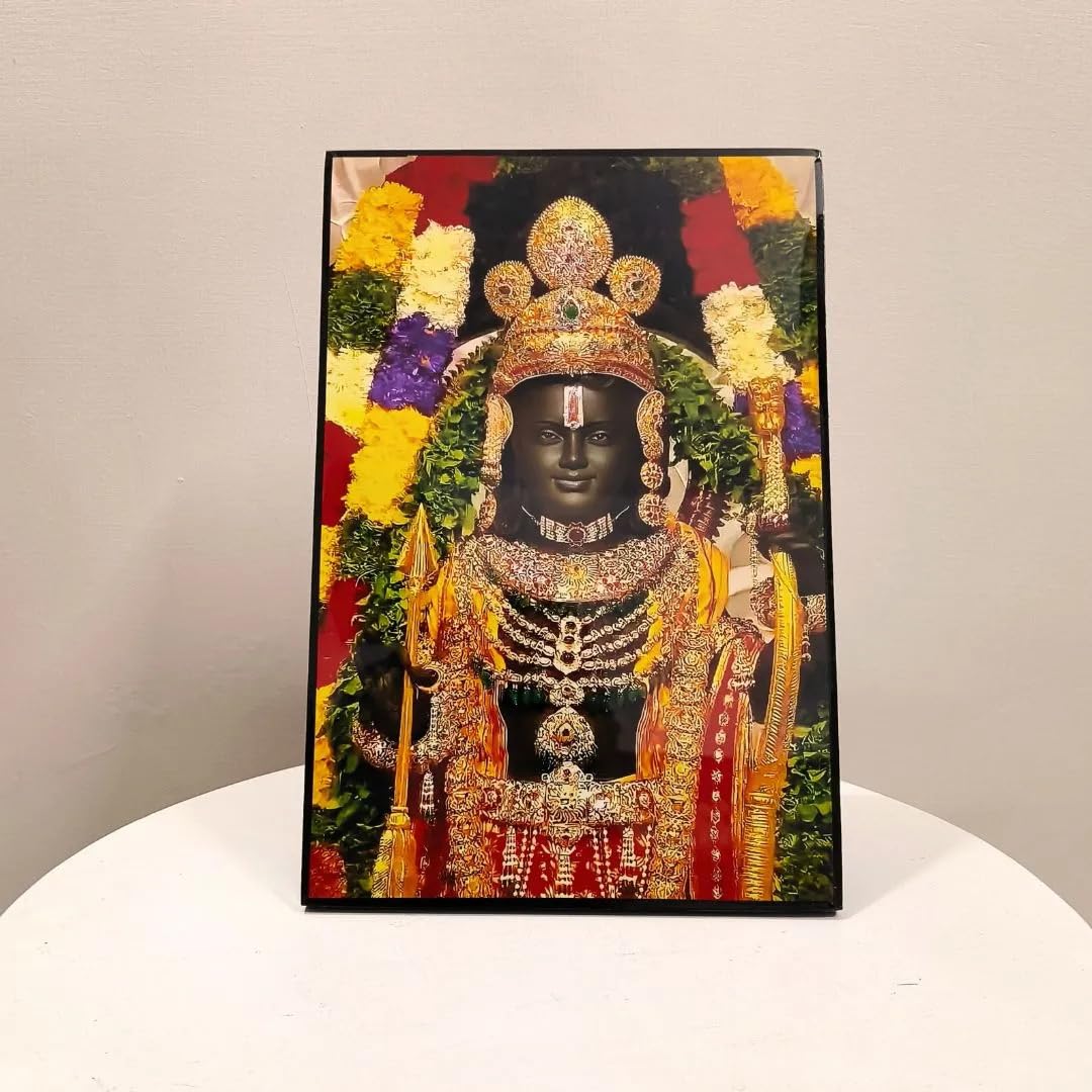 Wooden Cave Lord Ram Idol/Photo Frame Religious Murti for Worship/Pooja ...