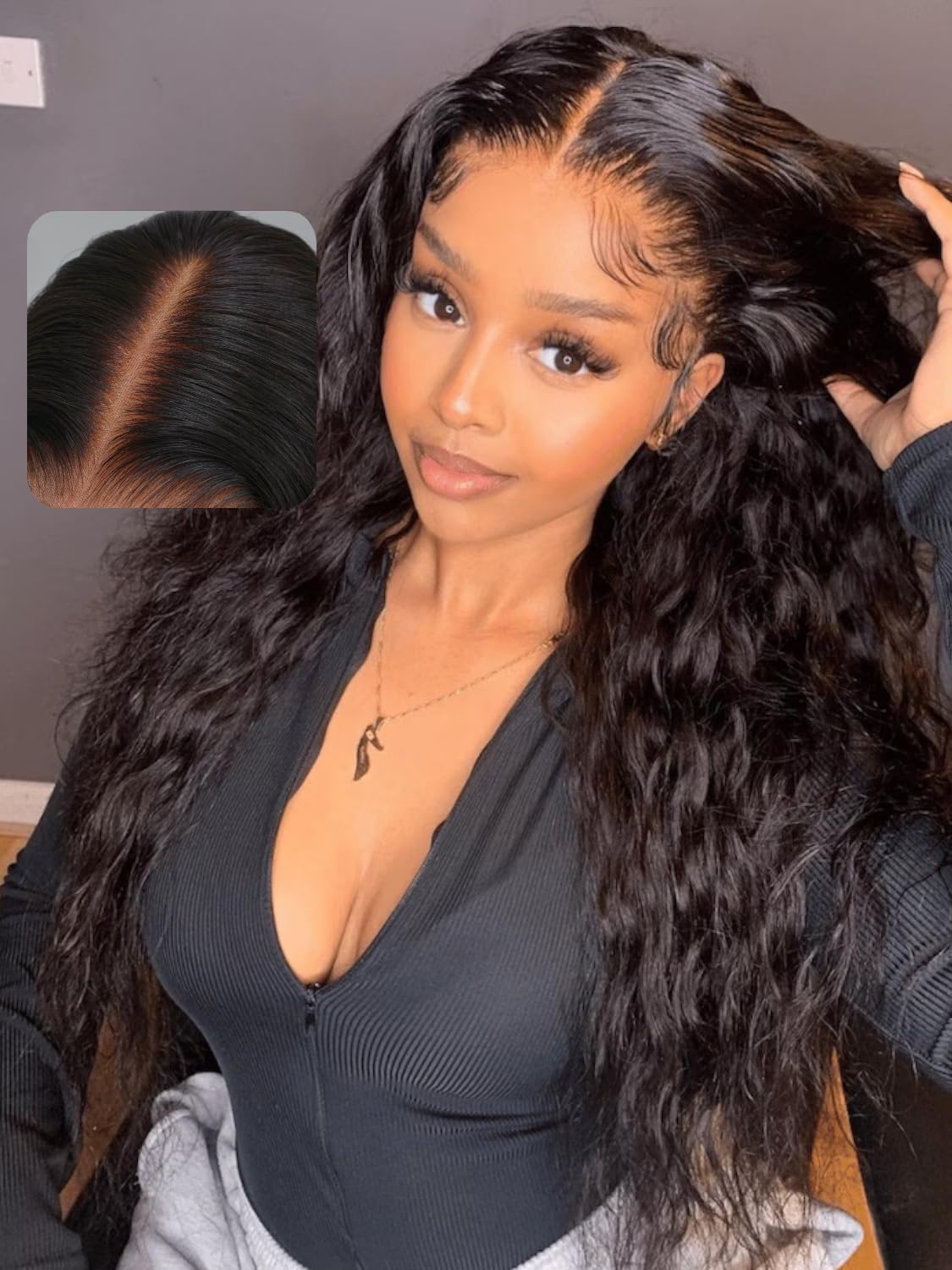 Amazon.com : UNICE Bye Bye Knots 7x5 Pre Cut HD Lace Straight Wig Pre Bleached Invisible Knots ...