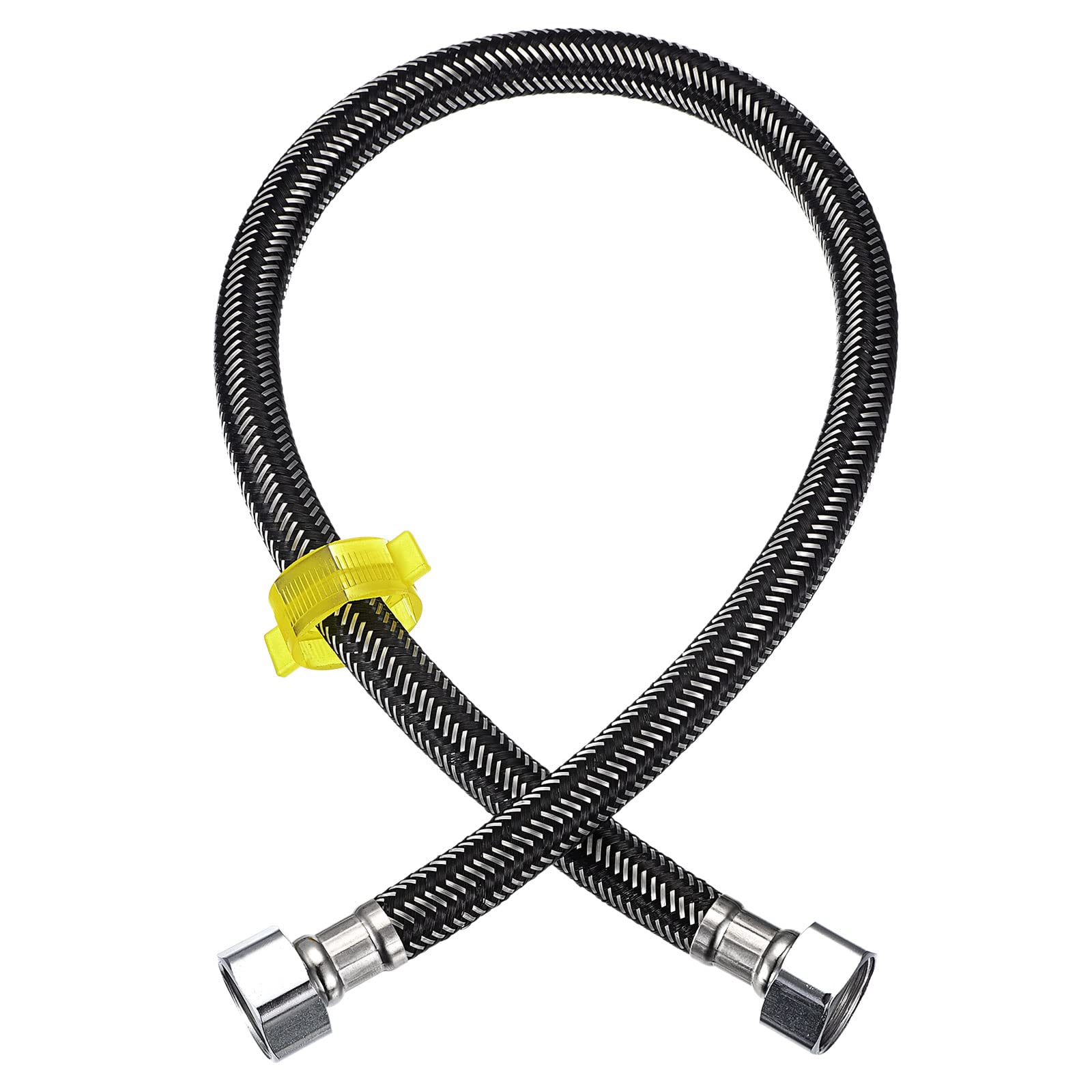 uxcell Faucet Supply Line Connector, G1/2 Female x G1/2 Female 24 Inch ...