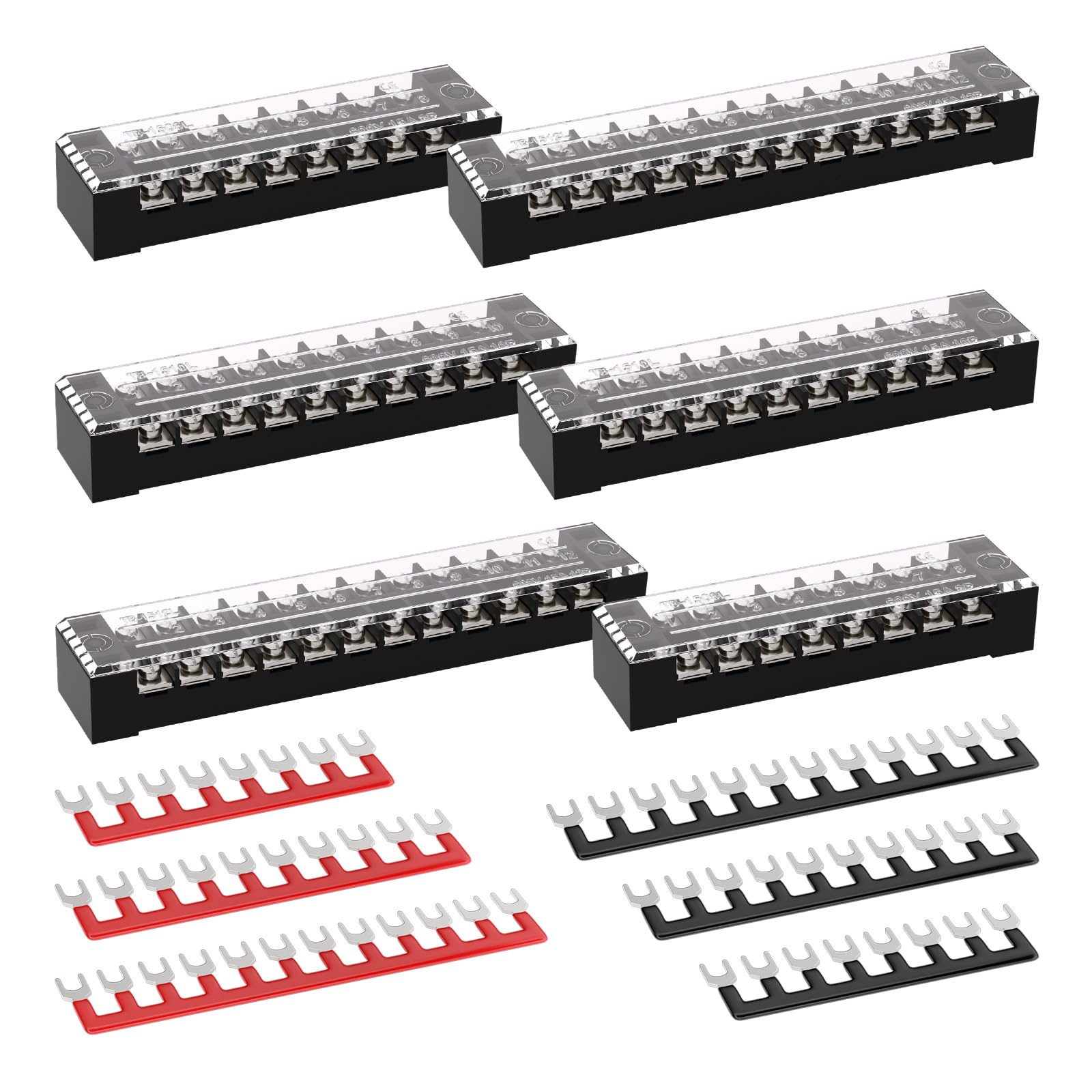 Snapklik.com : APIELE Screw Terminal Block 8/10/12 Position Dual Row ...