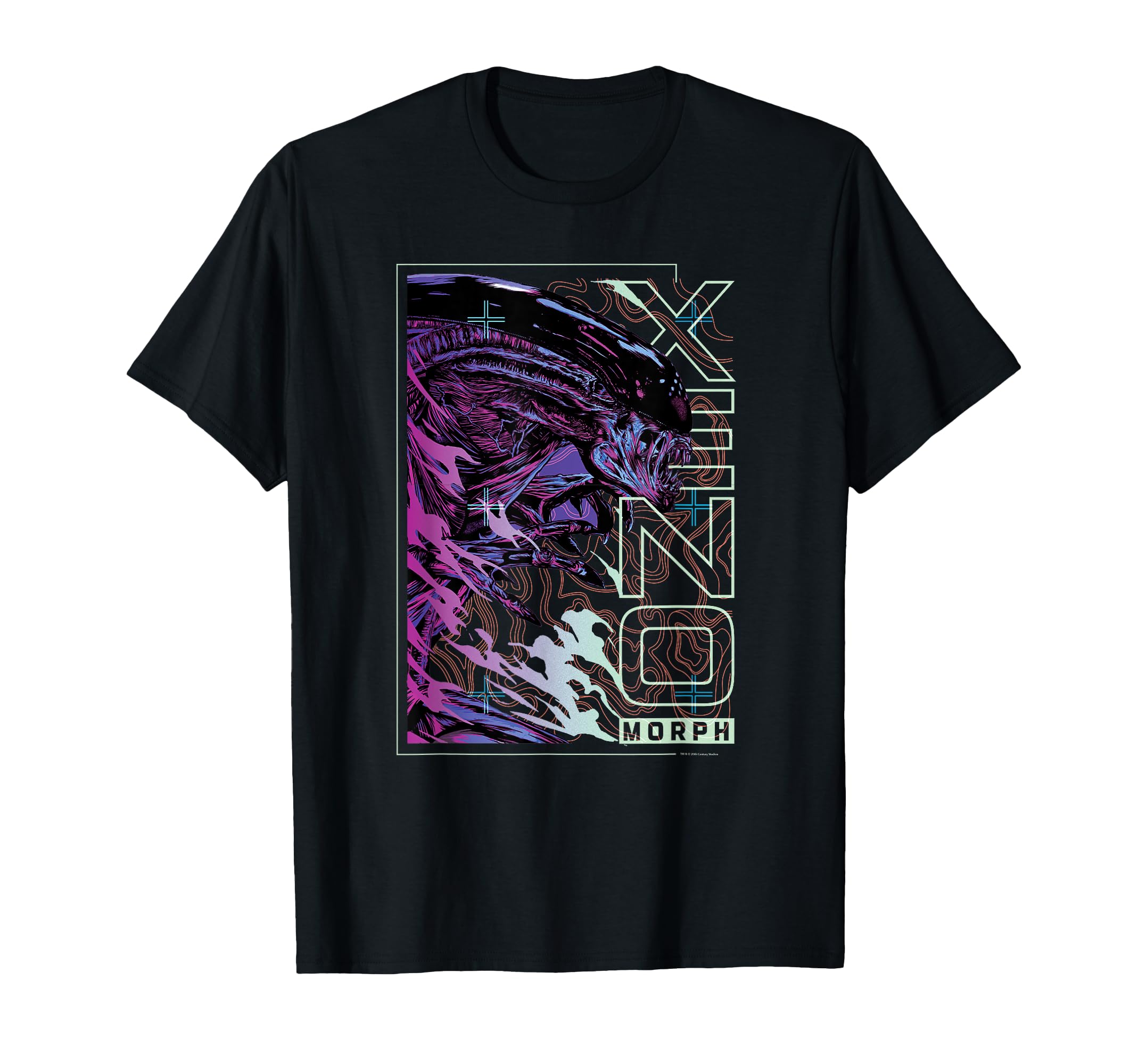 Amazon.com: Alien 45th Anniversary Movie LV-426 Topographic Map T-Shirt ...