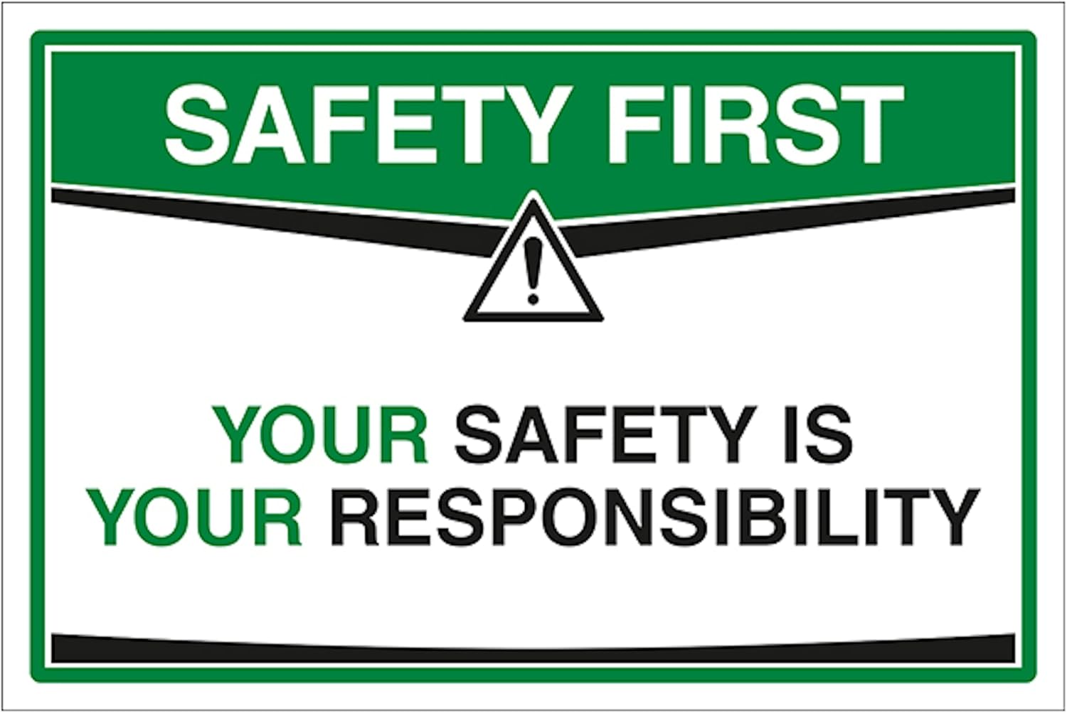 V Safety Your Safety Is Your Responsibility 300 x 200 mm - 3mm ...