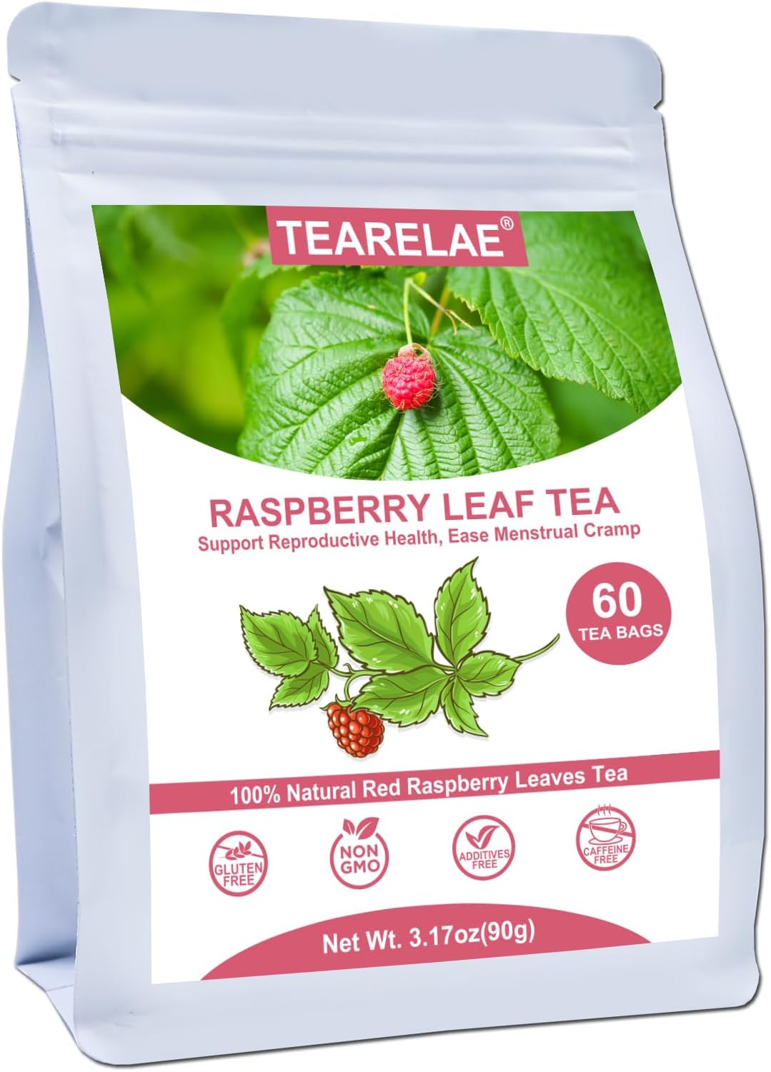 Amazon.com : TEARELAE - Raspberry Leaf Tea - 1.5g x 60 Count - Premium ...