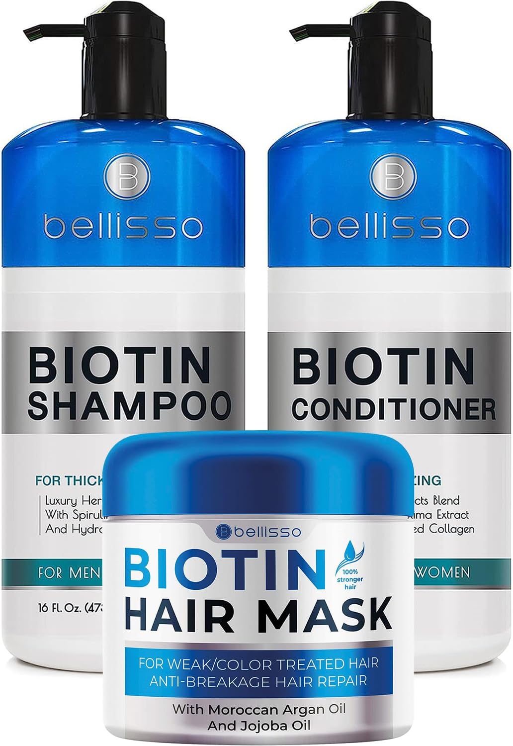 Amazon.com : Biotin Shampoo and Conditioner Set and Hair Mask for ...