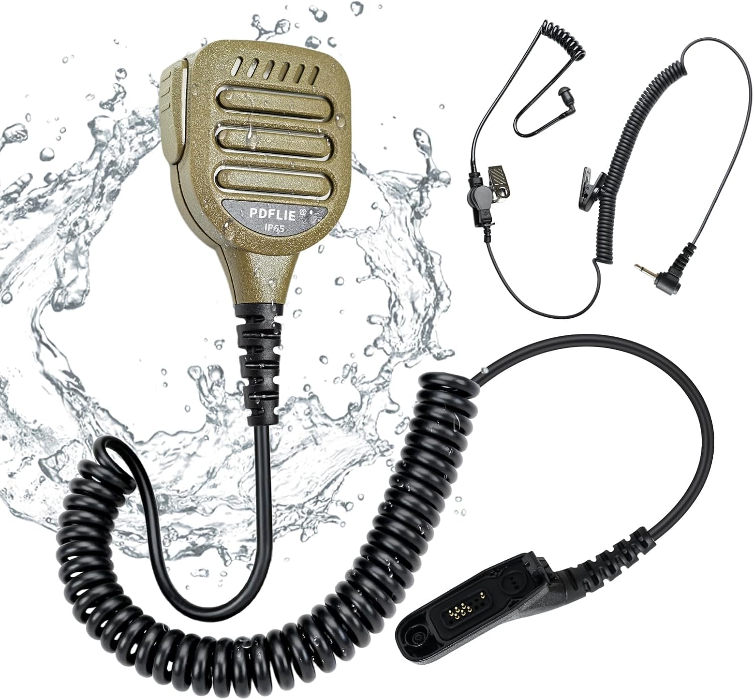 Amazon.com: Pdflie IP65 Waterproof Shoulder Mic for Motorola APX 900 ...