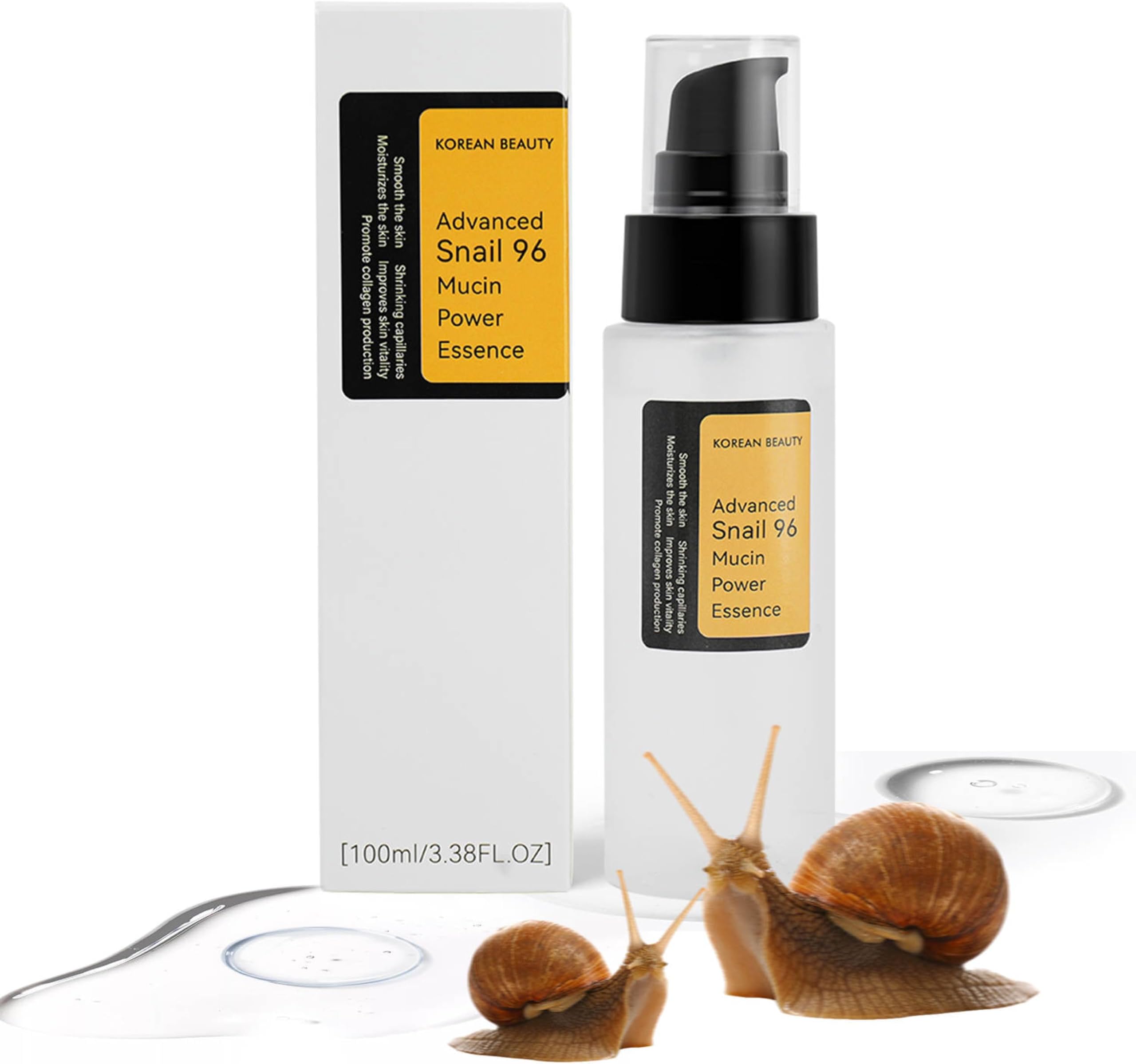 Amazon.com: Snail Mucin Serum 96%, Snail Secretion Filtrate 96% ...