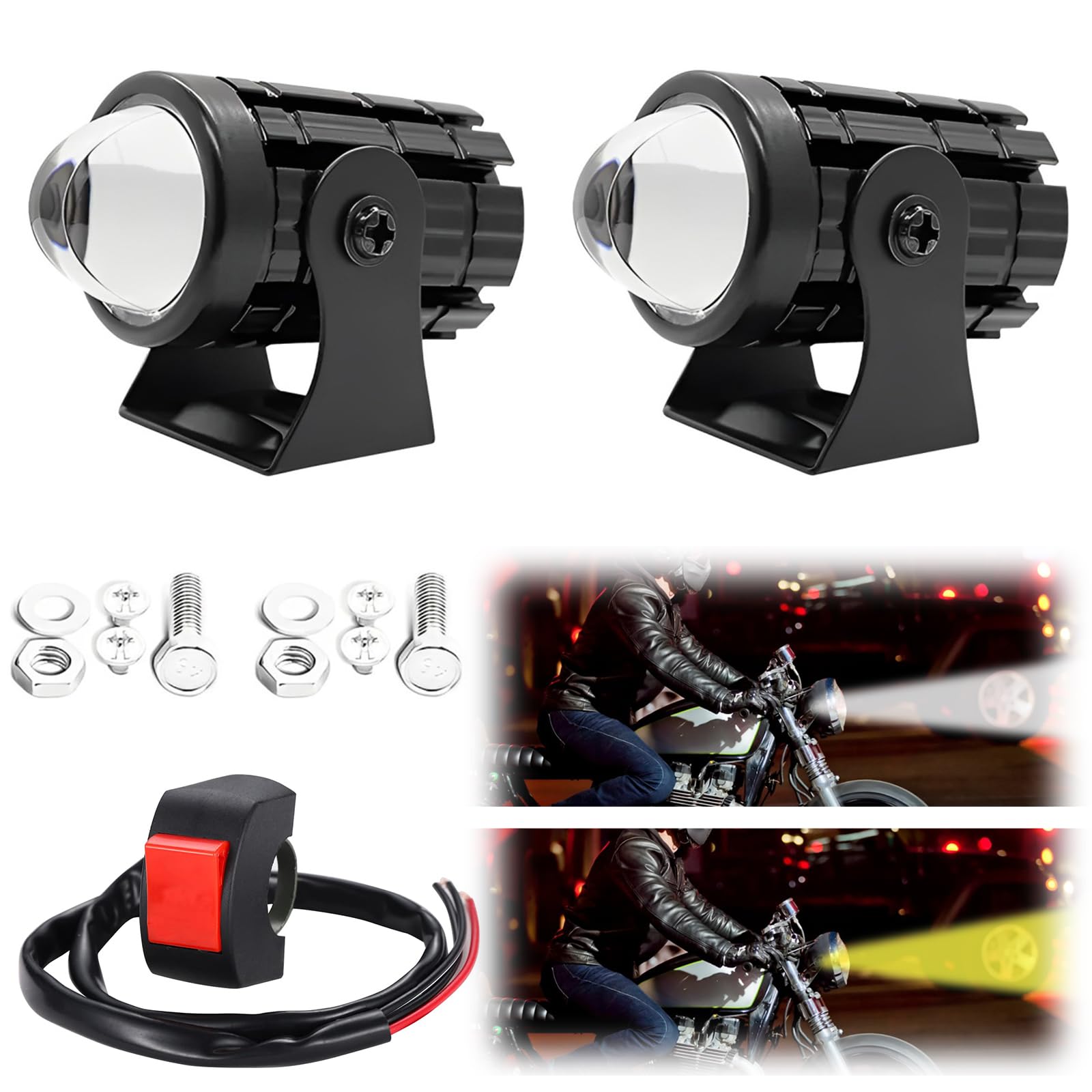 Faros Auxiliares para Moto, Luces Exploradoras para Moto,Faros Led para ...