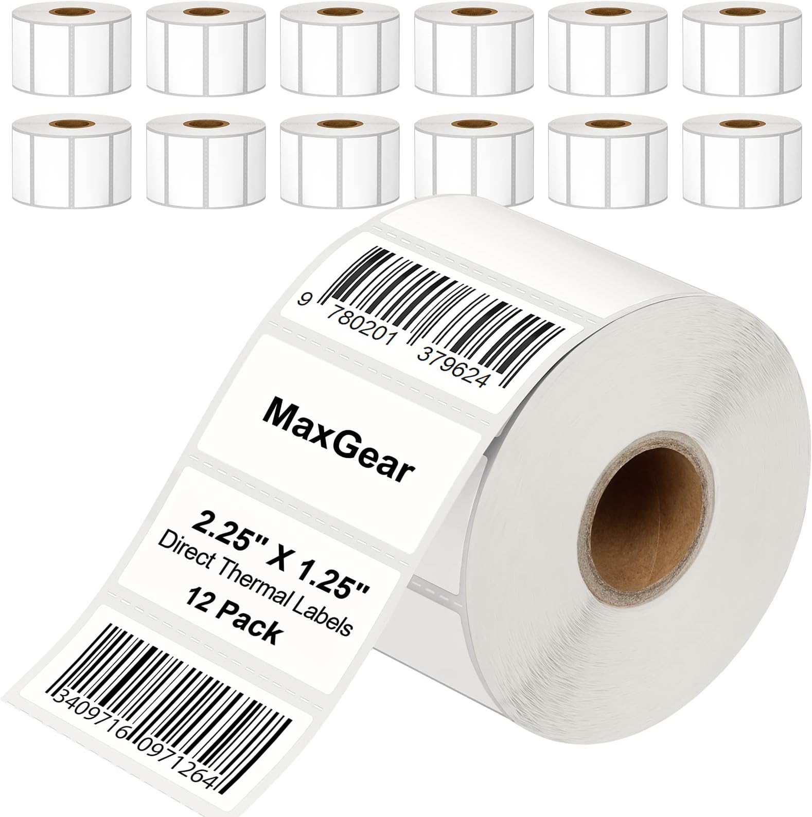 Amazon.com : Spartan Industrial - 2.25" X 1.25” Direct Thermal Labels ...
