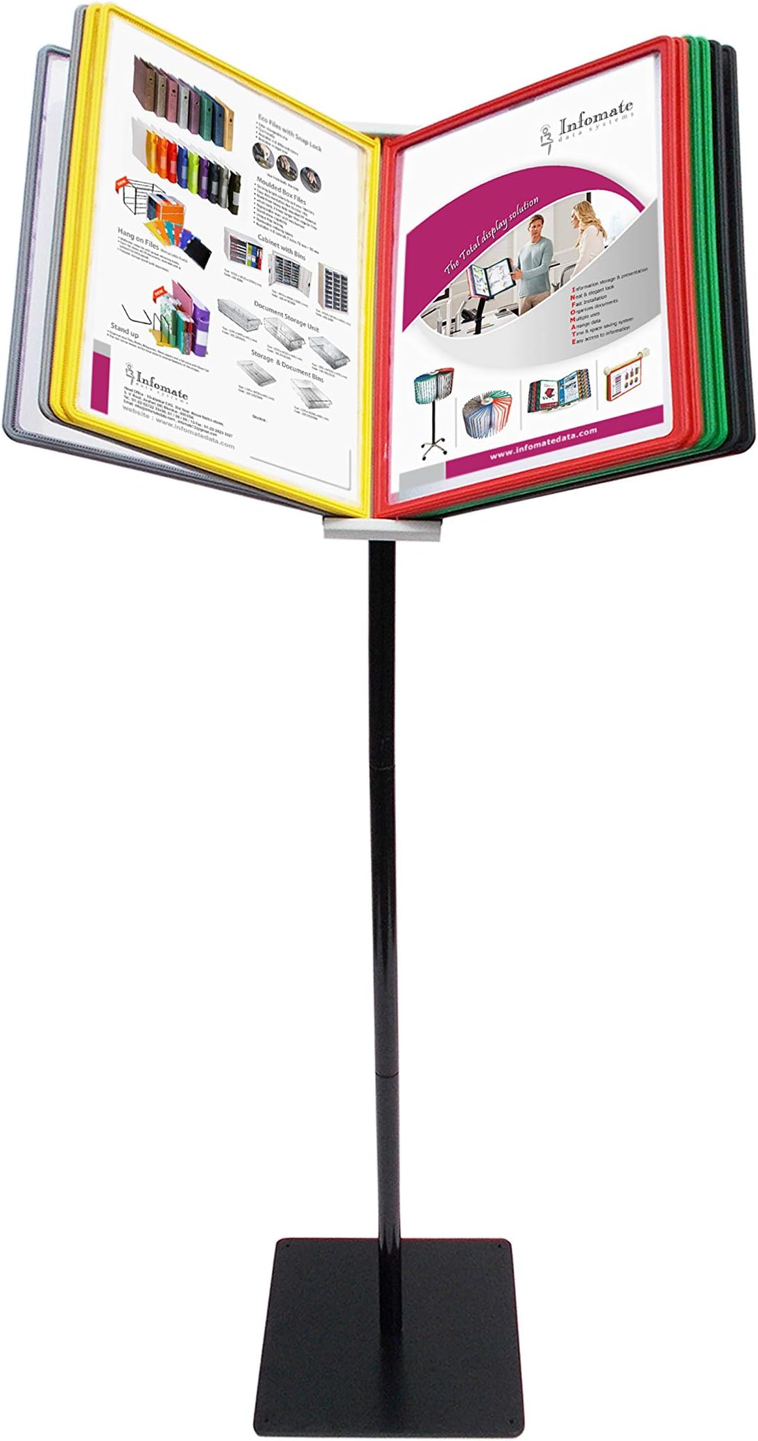 Infomate Information Display Stand A4 Size with 10 Folders ...