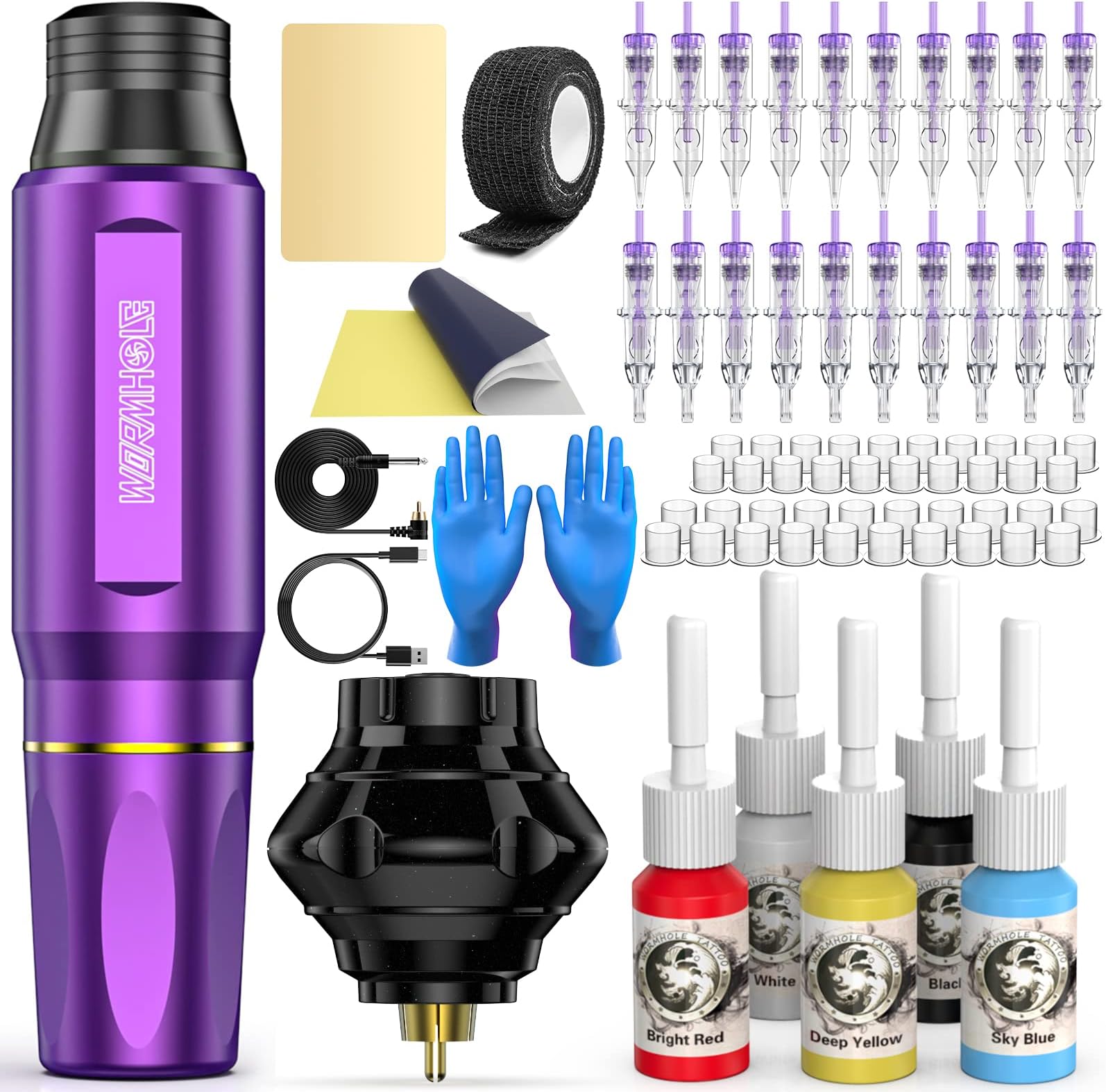 Amazon.com: Tattoo Gun, Tattoo Gun Kit Tattoo Pen Rotary Tatoo Machine ...